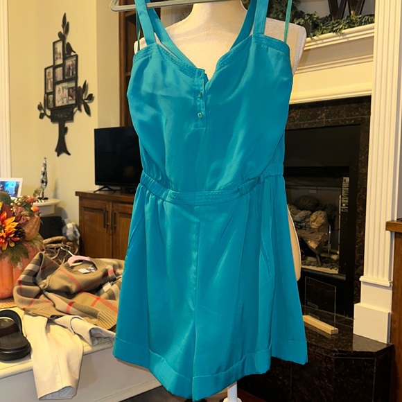 BCBGeneration | Pants & Jumpsuits | Bcbgenration Turquoise Romper ...